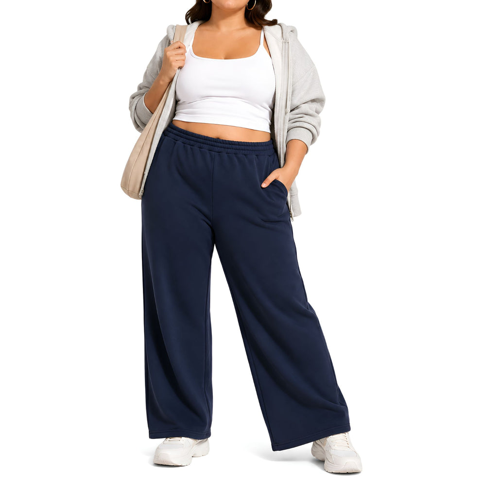Wide Leg Trackpants – Navy – KC FASHIONS